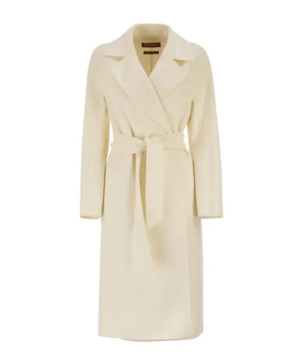 Max Mara Cles Belted Coat - White
