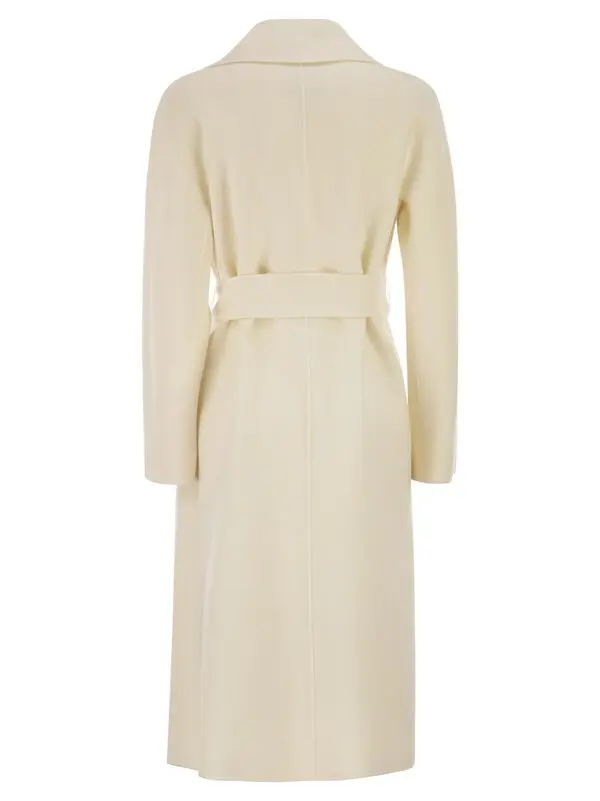 Max Mara Cles Belted Coat - White