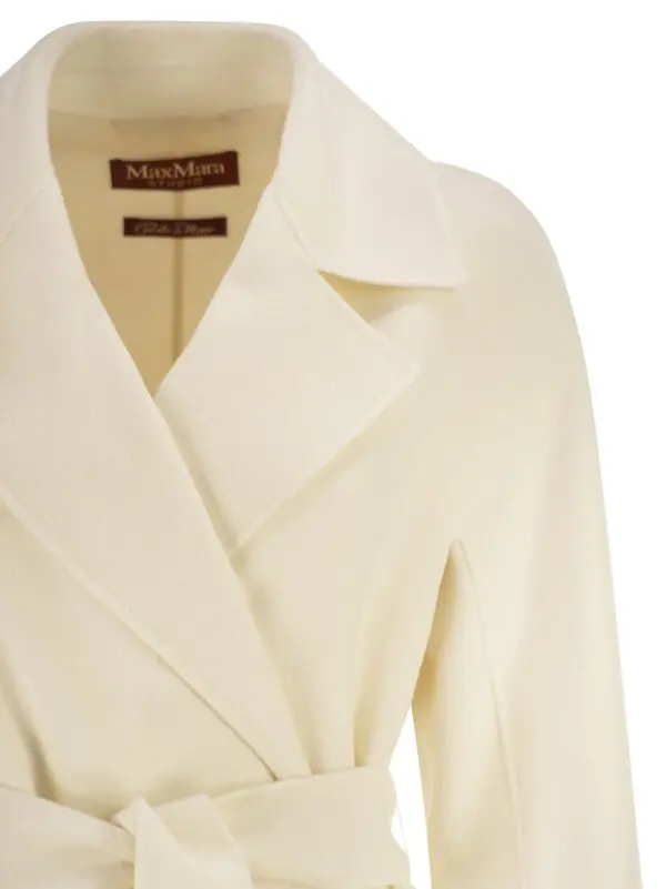Max Mara Cles Belted Coat - White
