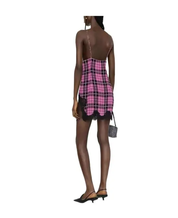 Alessandra Rich Plaid Mini Dress