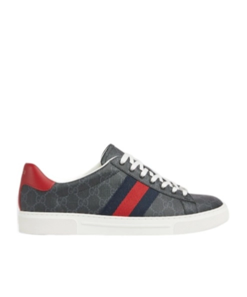 Gucci Ace Low-top Sneakers With Web Detail - Black