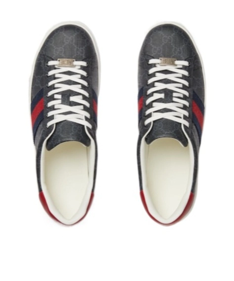 Gucci Ace Low-top Sneakers With Web Detail - Black