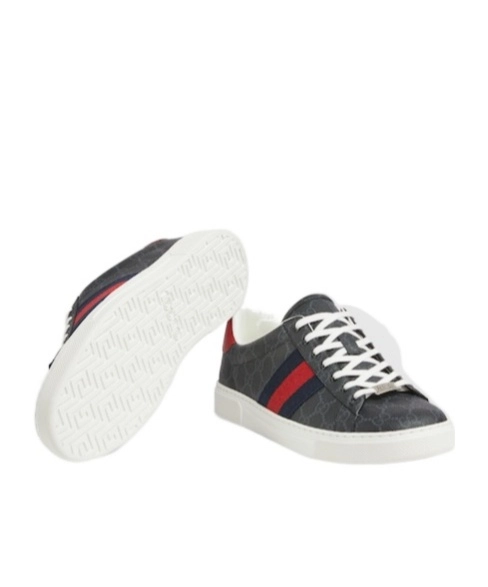 Gucci Ace Low-top Sneakers With Web Detail - Black