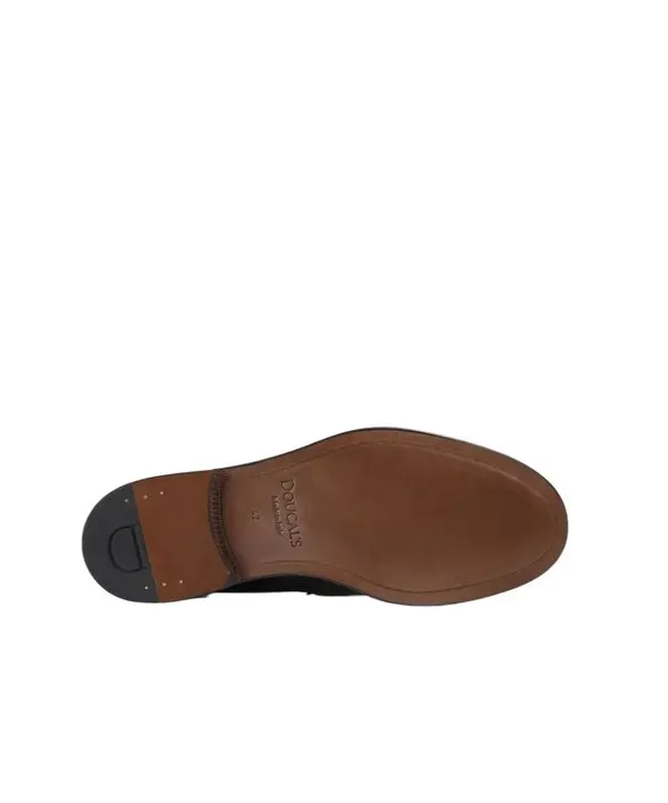 DOUCAL'S Apron-stitch Leather Loafers - Black