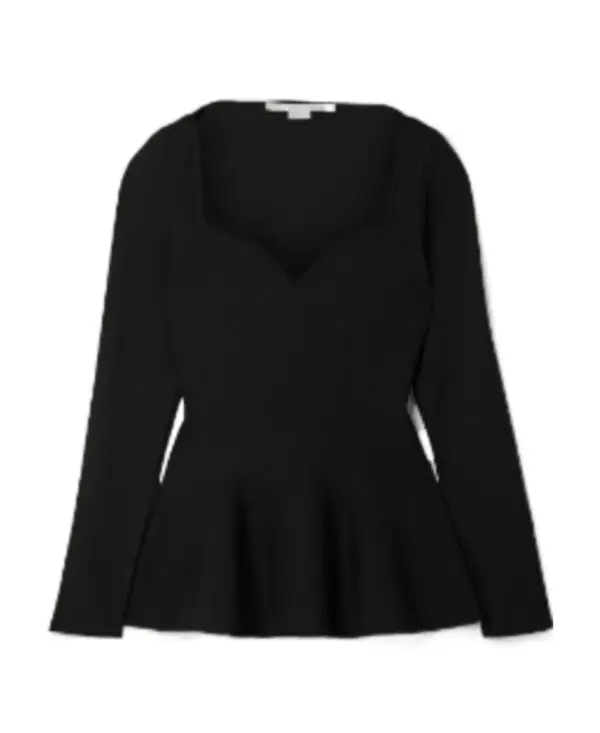 Stella McCartney Peplum Hem Top - Black