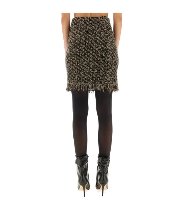 Fabiana Filippi A-line Mini Skirt With Fringe Detail - Black