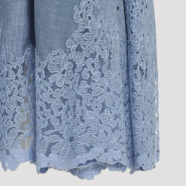 Ermanno Scervino High Waist Midi Skirt With Lace Details