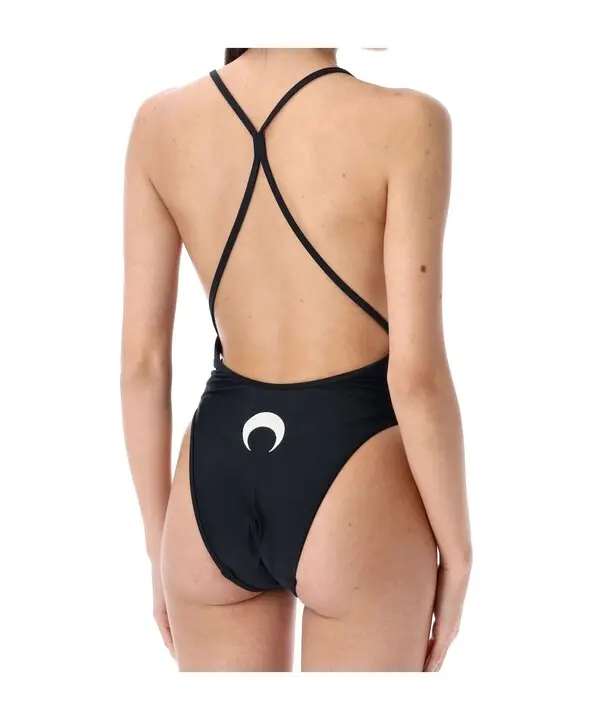 MARINE SERRE Jersey One Piece Swimsuit