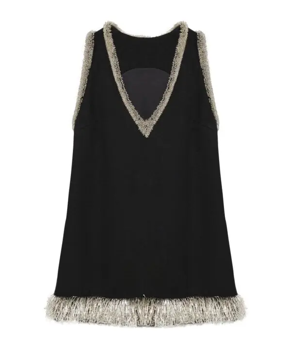 Simkhai Darcy Beaded Fringe Mini Dress