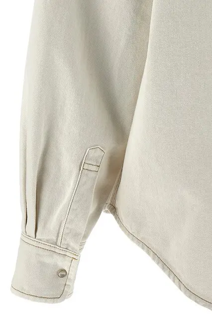 Bally Long-sleeve Denim Shirt With Classic Lapel And Button Front