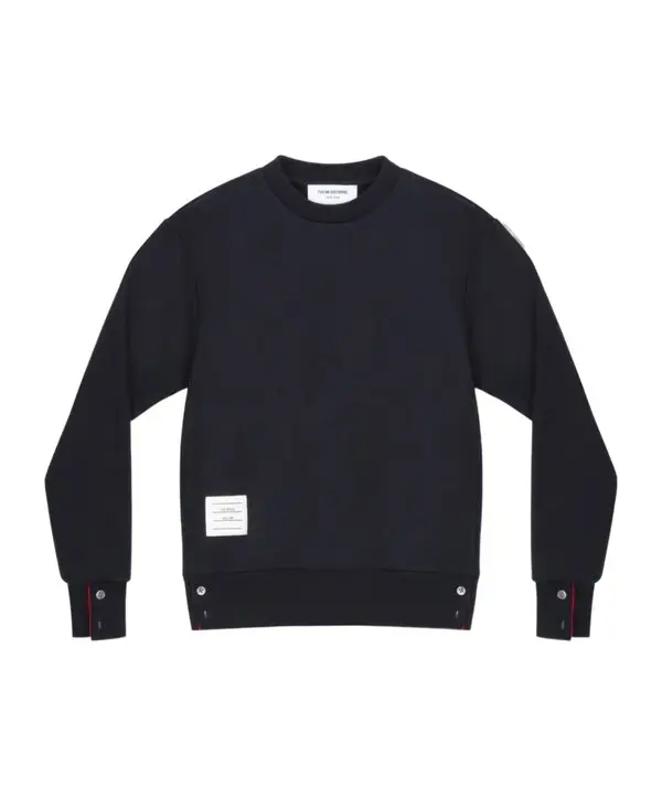 Thom Browne Rwb-striped Crewneck Sweatshirt - Navy Blue