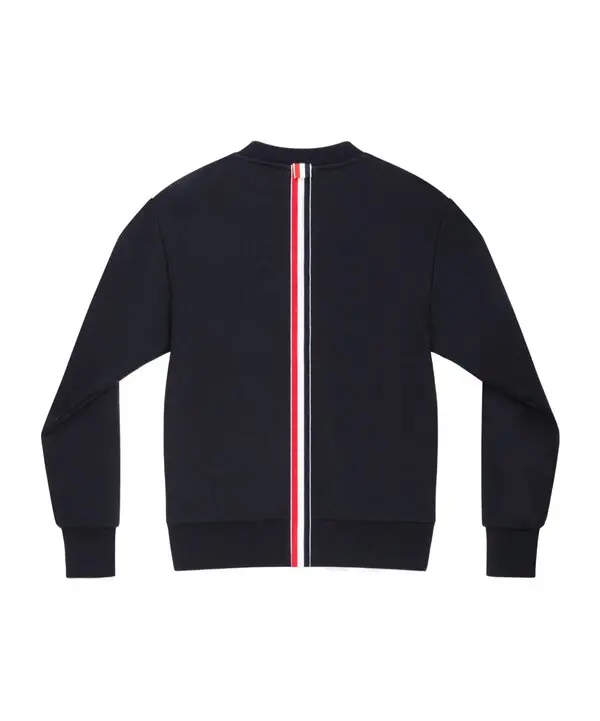 Thom Browne Rwb-striped Crewneck Sweatshirt - Navy Blue