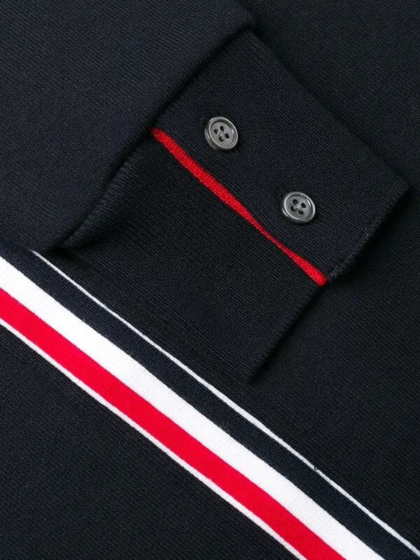 Thom Browne Rwb-striped Crewneck Sweatshirt - Navy Blue
