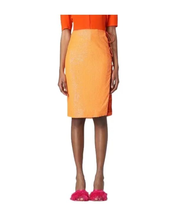 ROTATE BY BIRGER CHRISTENSEN Sequined Tie-up Skirt