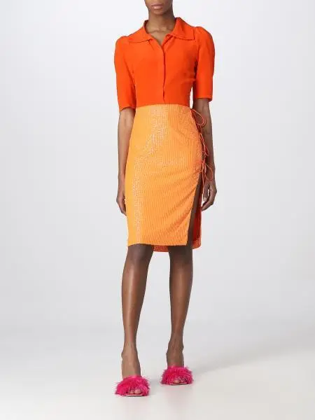 ROTATE BY BIRGER CHRISTENSEN Sequined Tie-up Skirt