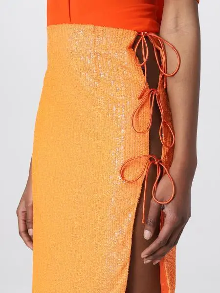 ROTATE BY BIRGER CHRISTENSEN Sequined Tie-up Skirt