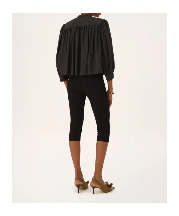 Chloé Gathered Ruffle Top