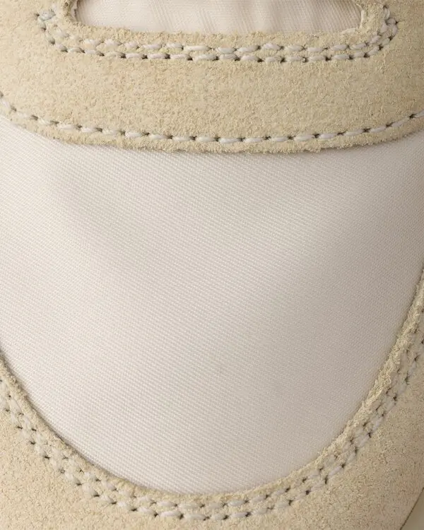 Prada Downtown Bold Re-nylon And Suede Sneakers - Ivory