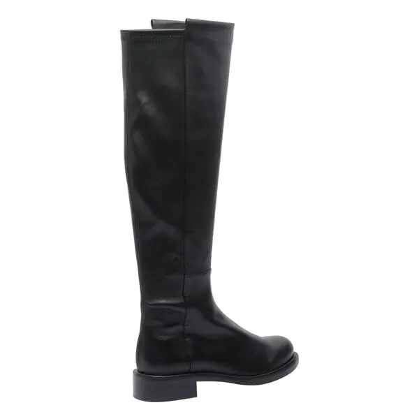 STUART WEITZMAN Round Toe Pull-on Boots - Black