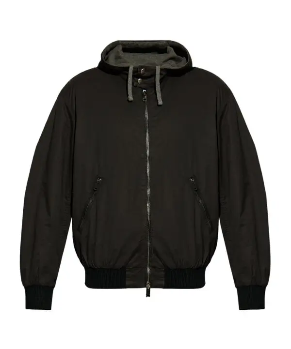 DIESEL® Zip-up Hooded Jacket - Black