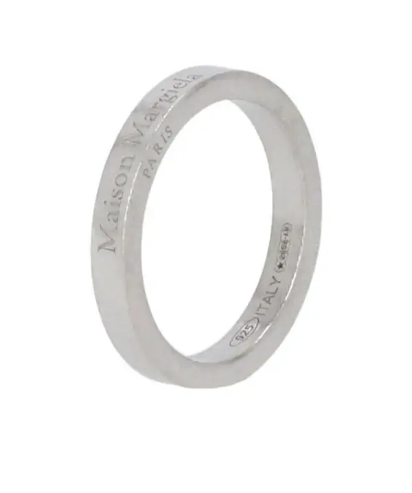 MAISON MARGIELA Engraved Logo Ring - Gray