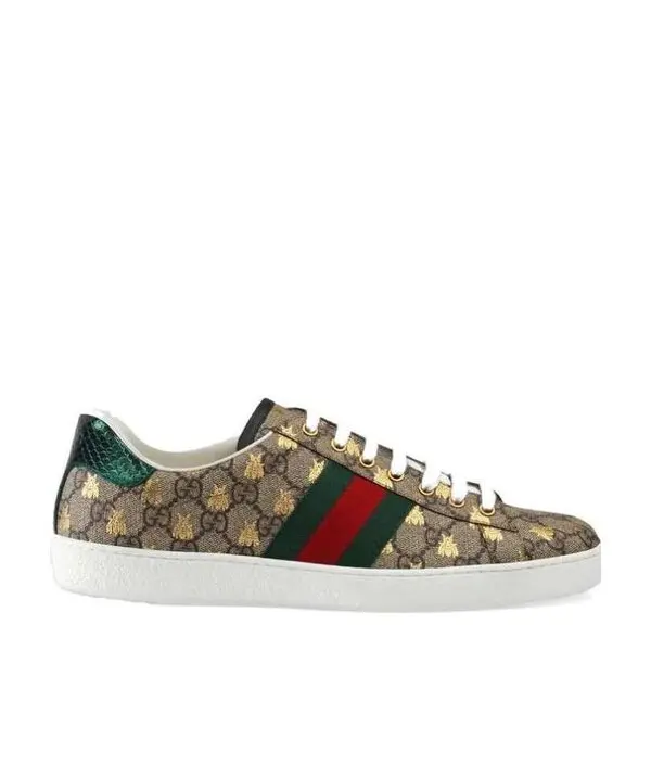 Gucci Ace Gg Supreme Bee Sneakers - Gray