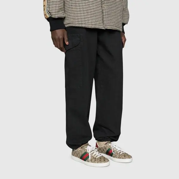 Gucci Ace Gg Supreme Bee Sneakers - Gray