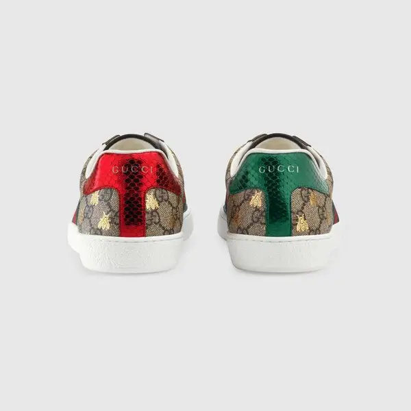 Gucci Ace Gg Supreme Bee Sneakers - Gray