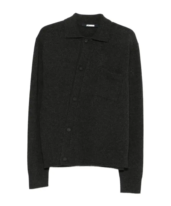 Jacquemus Asymmetric Button-up Jacket - Grey