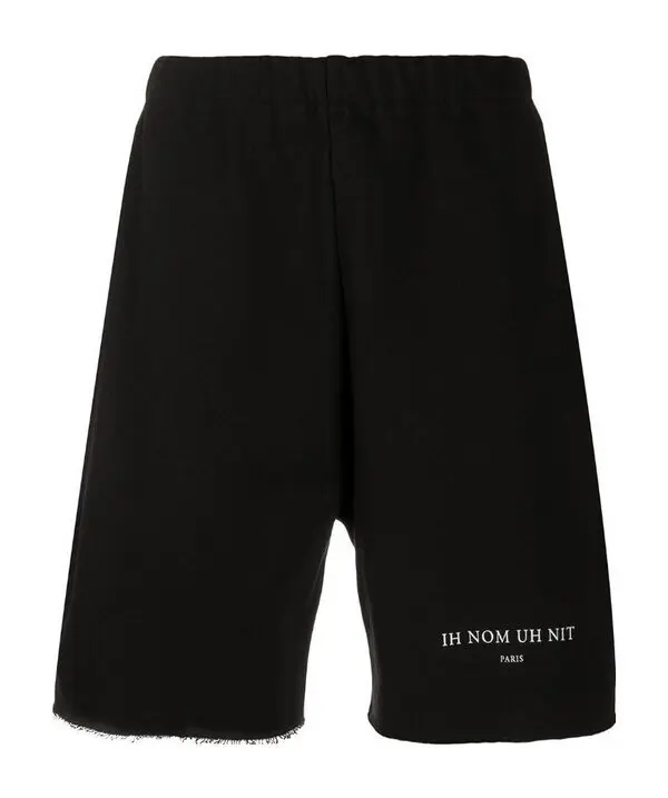 IH NOM UH NIT Logo Fringed Hem Shorts