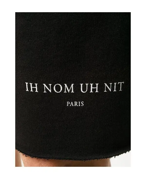 IH NOM UH NIT Logo Fringed Hem Shorts
