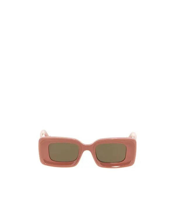 Loewe Geometric Rectangle Frame Sunglasses - Brown