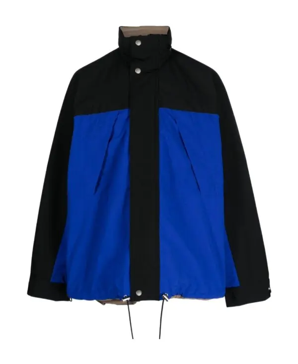 Sacai Funnel-neck Reversible Jacket - Blue