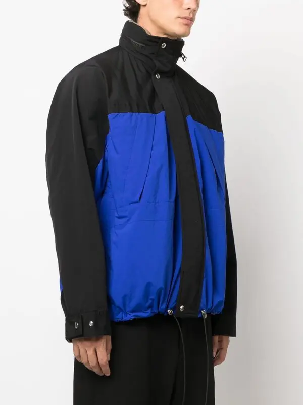 Sacai Funnel-neck Reversible Jacket - Blue