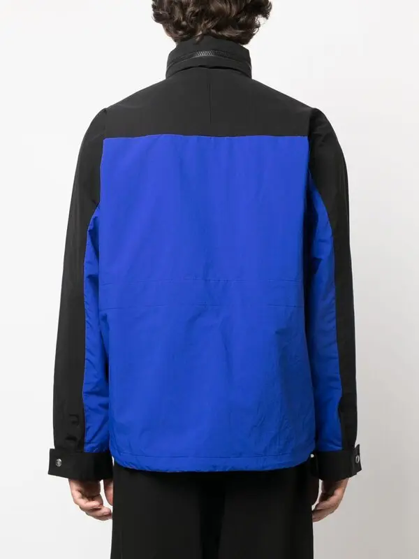 Sacai Funnel-neck Reversible Jacket - Blue