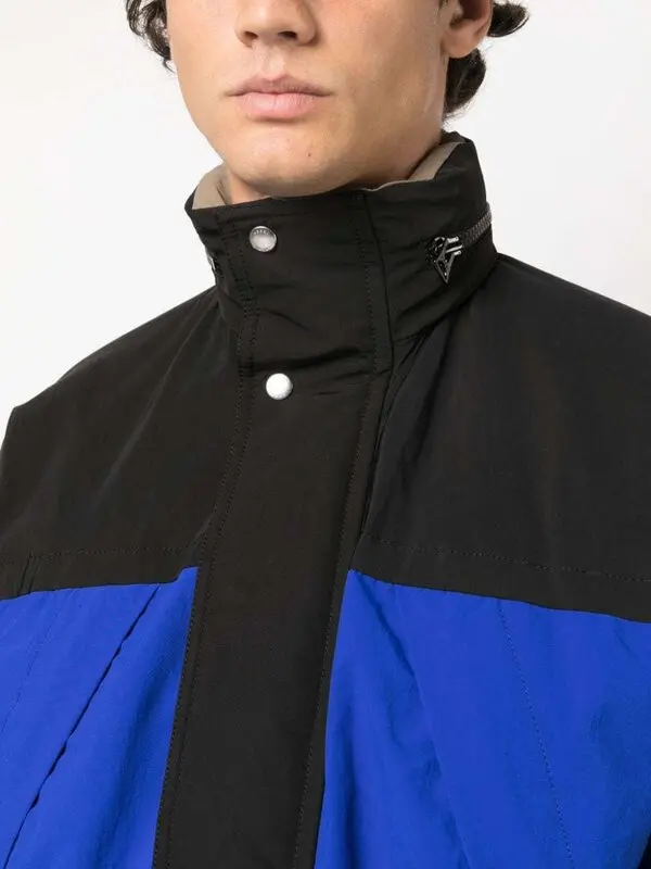 Sacai Funnel-neck Reversible Jacket - Blue