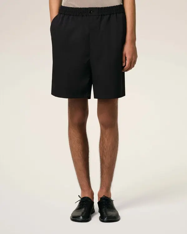 Ami Elasticated Waist Shorts - Black