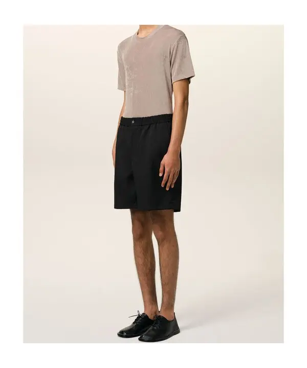 Ami Elasticated Waist Shorts - Black