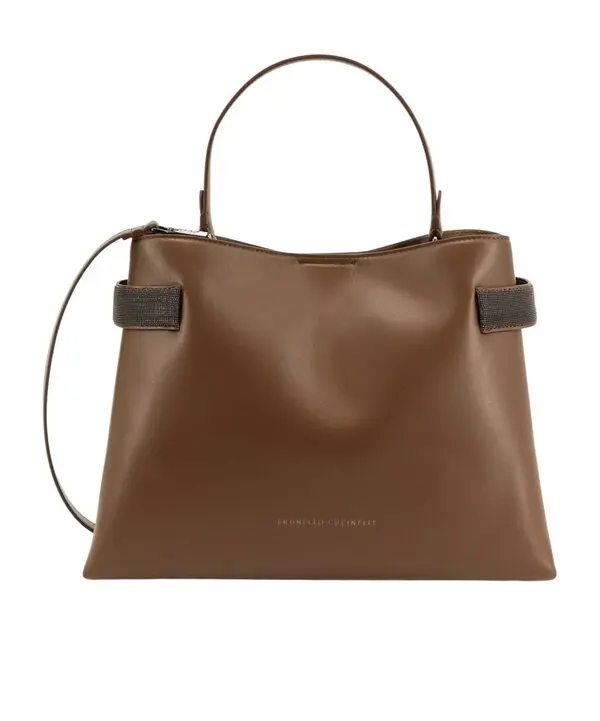Brunello Cucinelli Lettering Shoulder Bag