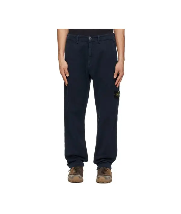 Stone Island Regular Fit Trousers With Old Effect