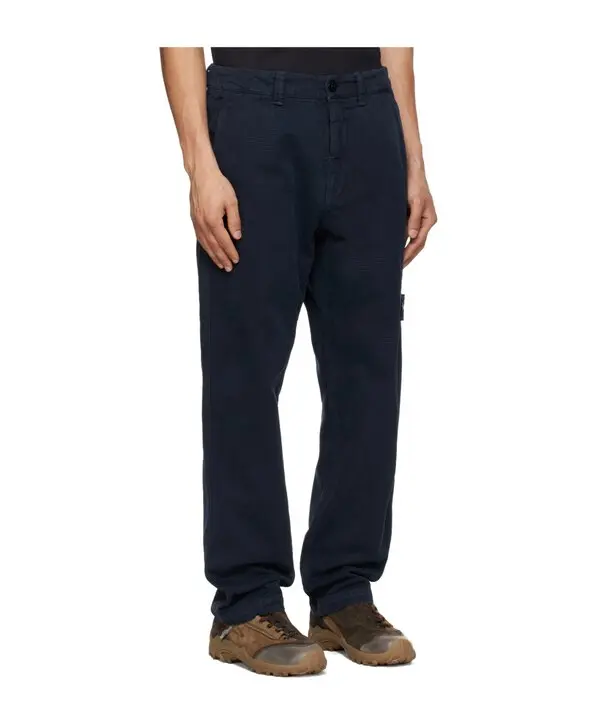 Stone Island Regular Fit Trousers With Old Effect