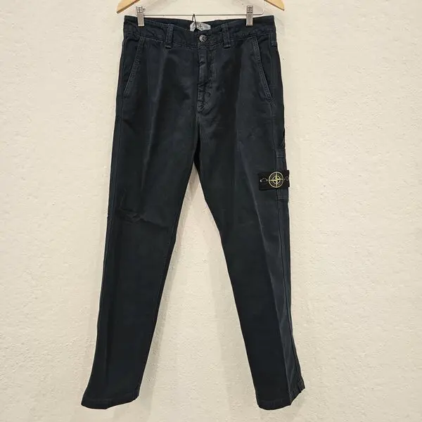Stone Island Regular Fit Trousers With Old Effect