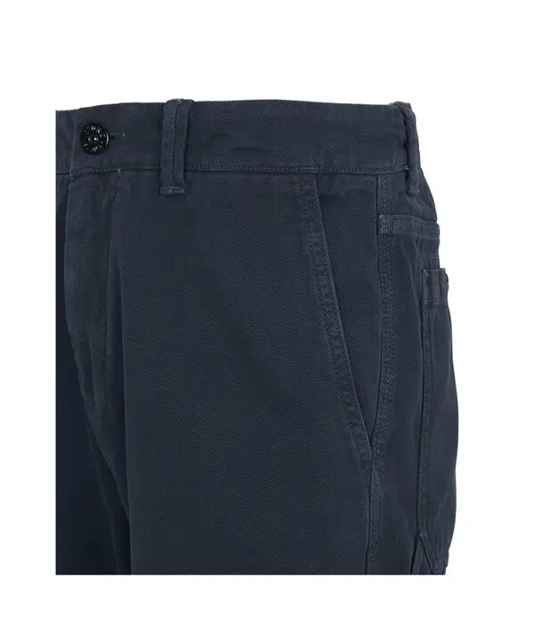 Stone Island Regular Fit Trousers With Old Effect