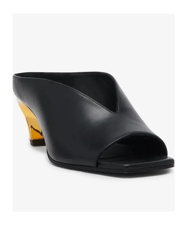 Alexander McQueen Open-toe Slip-on Mules With Lacquered Heels