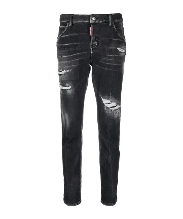 Dsquared2 Straight-leg Distressed Jeans - Black