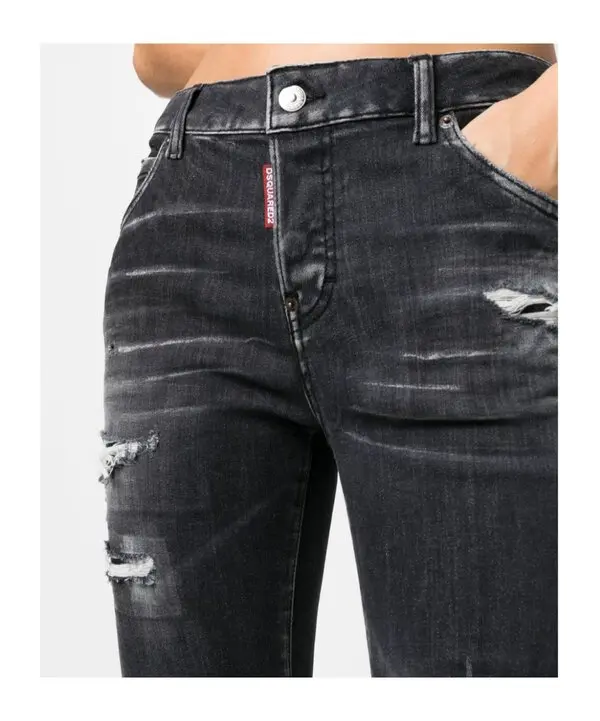 Dsquared2 Straight-leg Distressed Jeans - Black