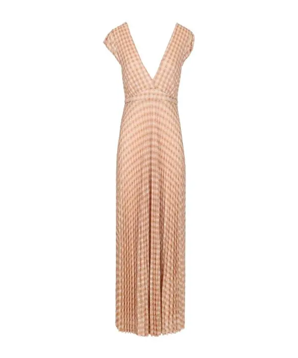 FORTE_FORTE Diamond Plissé Knitted Dress - Multicolor