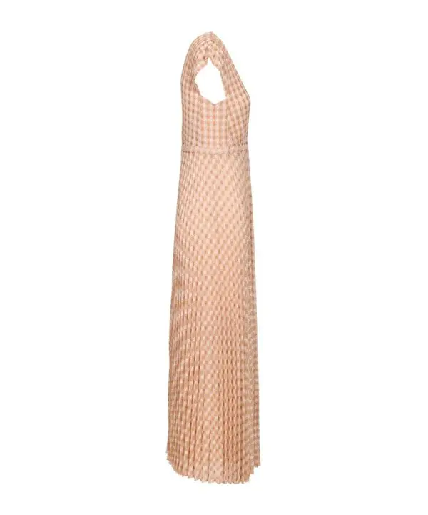 FORTE_FORTE Diamond Plissé Knitted Dress - Multicolor