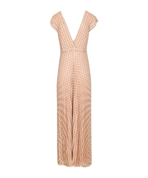 FORTE_FORTE Diamond Plissé Knitted Dress - Multicolor