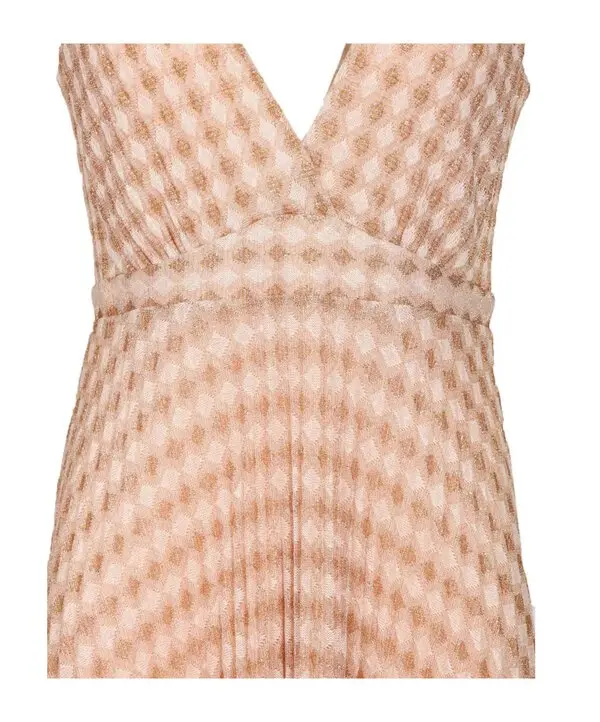 FORTE_FORTE Diamond Plissé Knitted Dress - Multicolor